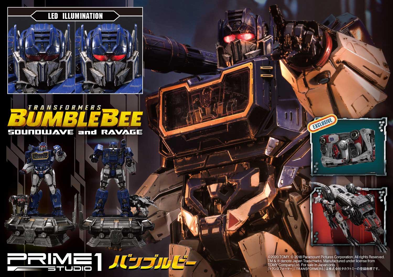 Museum Masterline Transformers: Bumblebee (Film) Soundwave & Ravage EX ...